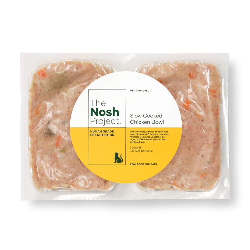 Slow Cooked Chicken Bowl for Cats | The Nosh Project
